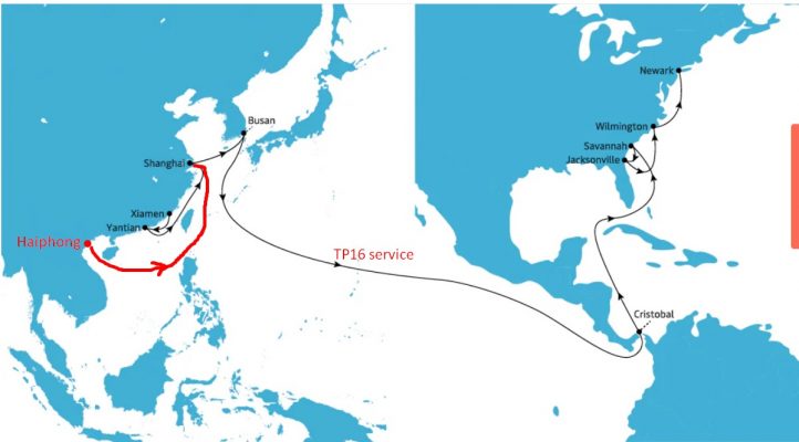 Pacific and Atlantic route - service from Vietnam to USA