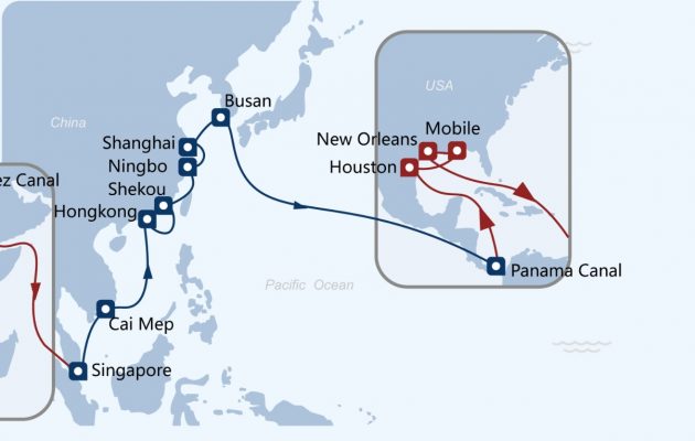 Pacific and Atlantic route - service from Vietnam to USA