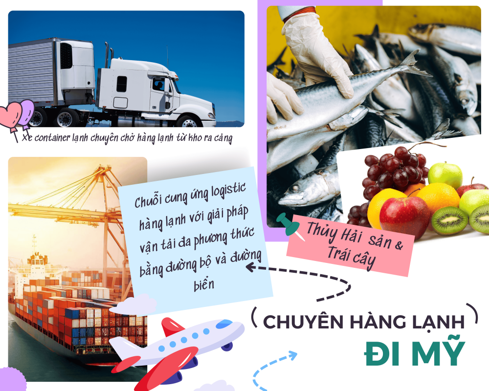 Xe container lạnh chuyên chở hàng lạnh từ kho ra cảng - HappyTrans